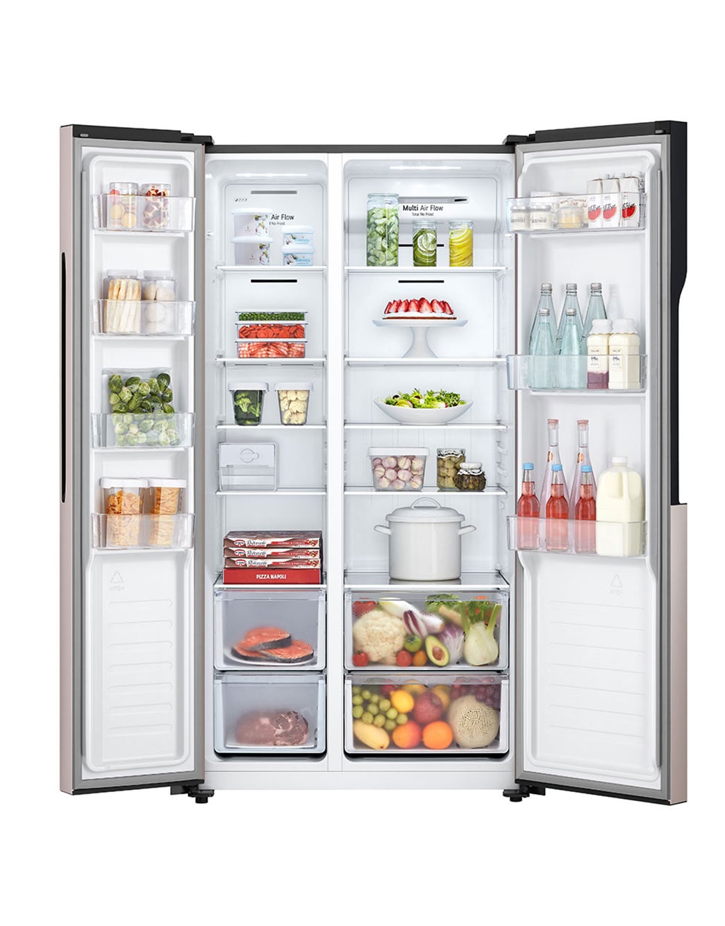 508L Side-by-Side Fridge in Gold Finish - GC-B507PGAM | LG Malaysia