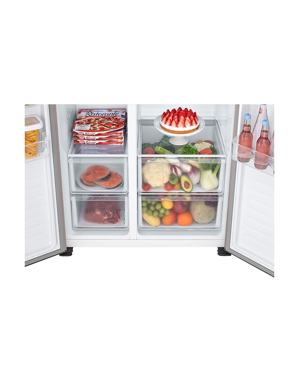 508L Side-by-Side Fridge in Gold Finish - GC-B507PGAM | LG Malaysia