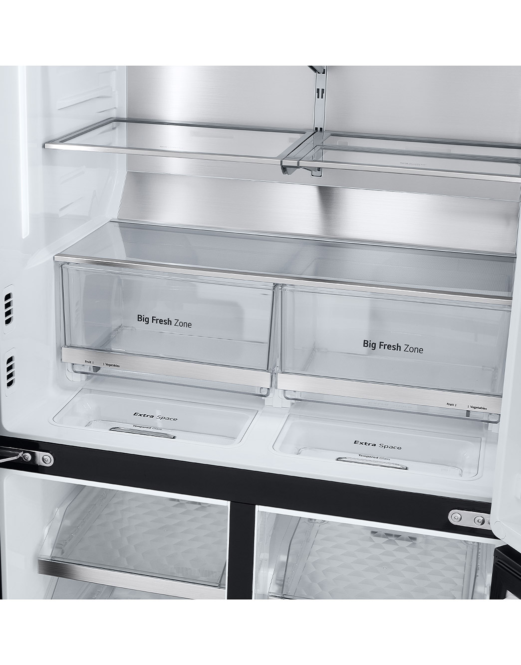 601L French Door Fridge with InstaView in Matte Black Finish - GC ...