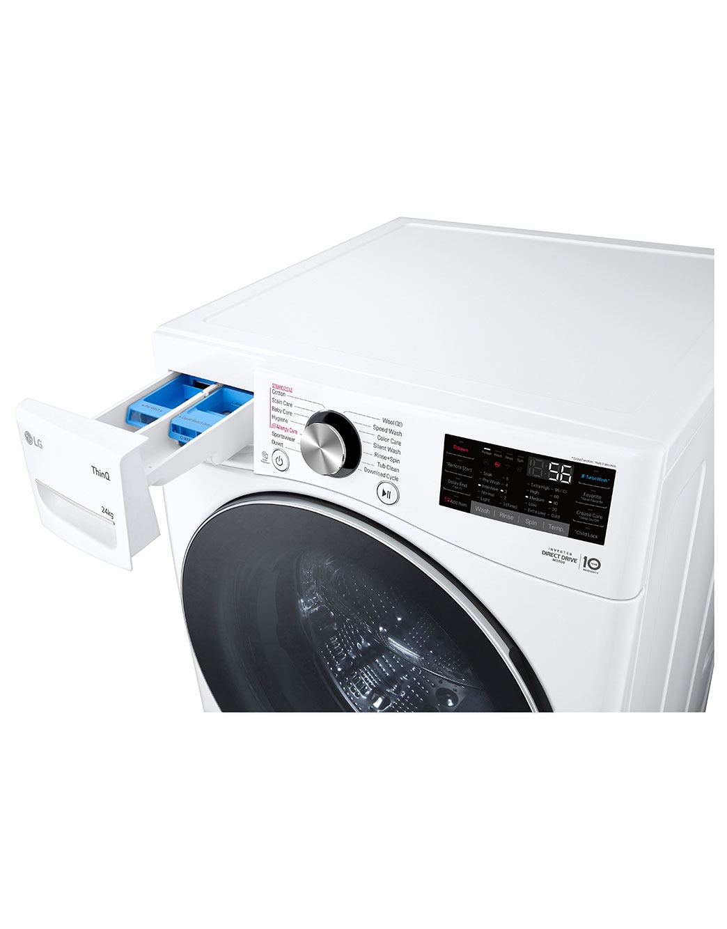 24kg Front Load Washer with AI Direct Drive™ and TurboWash™ - F2724SVRW ...