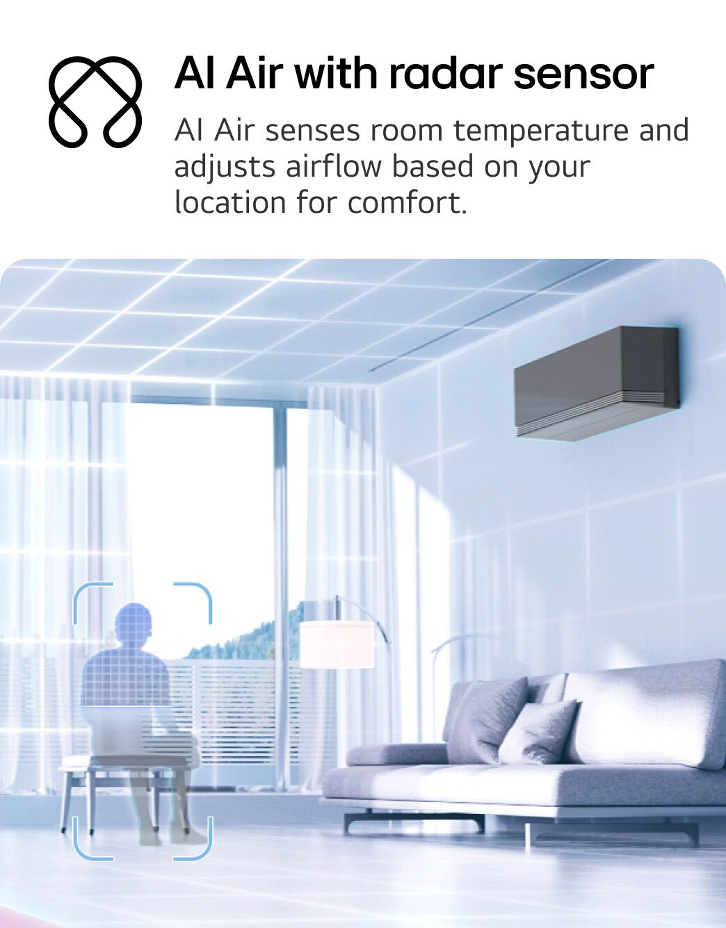 3.5kW ARTCOOL AI Air Mirror Split Air Conditioner - AA12SP | LG NL
