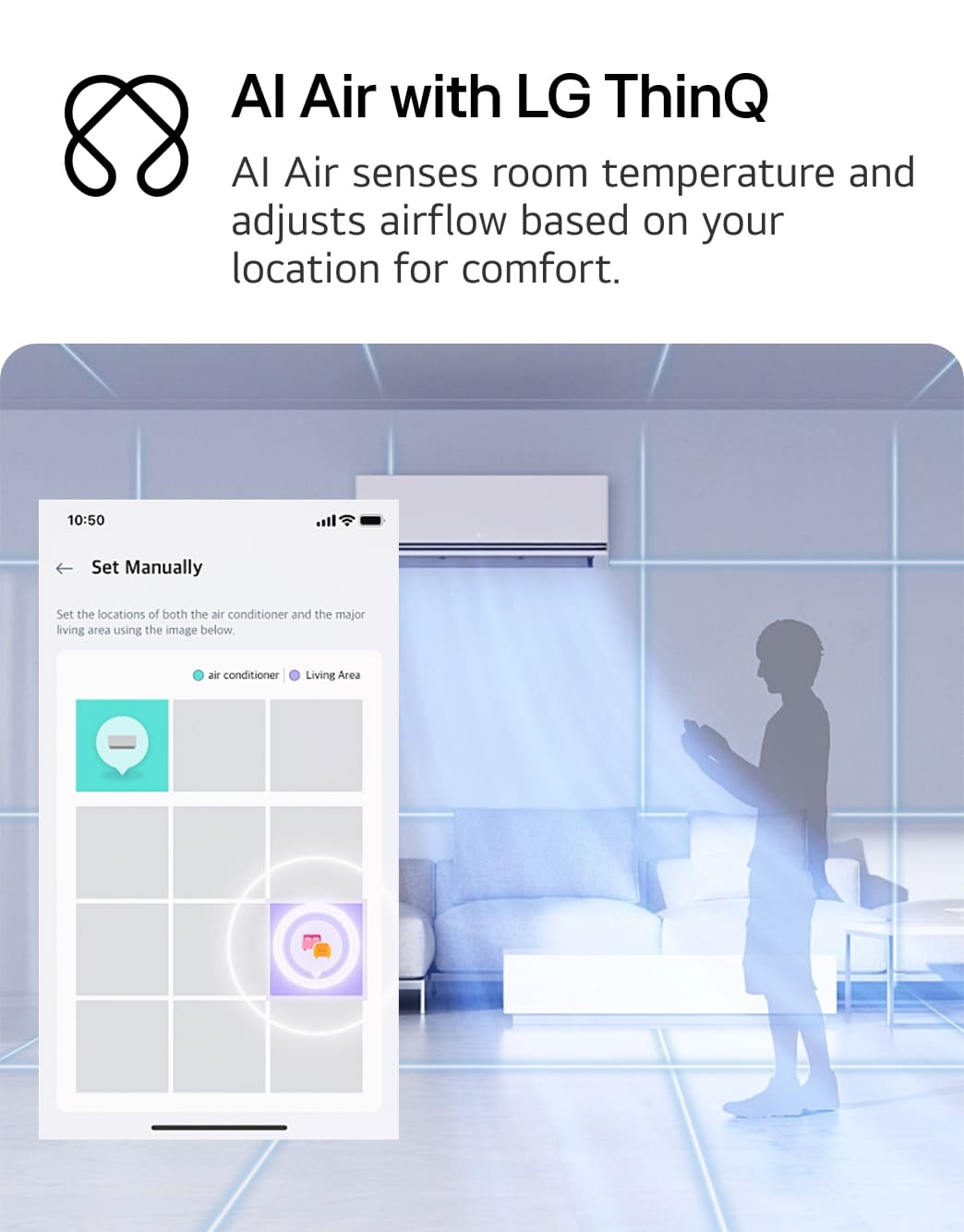 3.5kW DUALCOOL AI Air Deluxe Single Split AC - H12S1DA.NS1 | LG NL