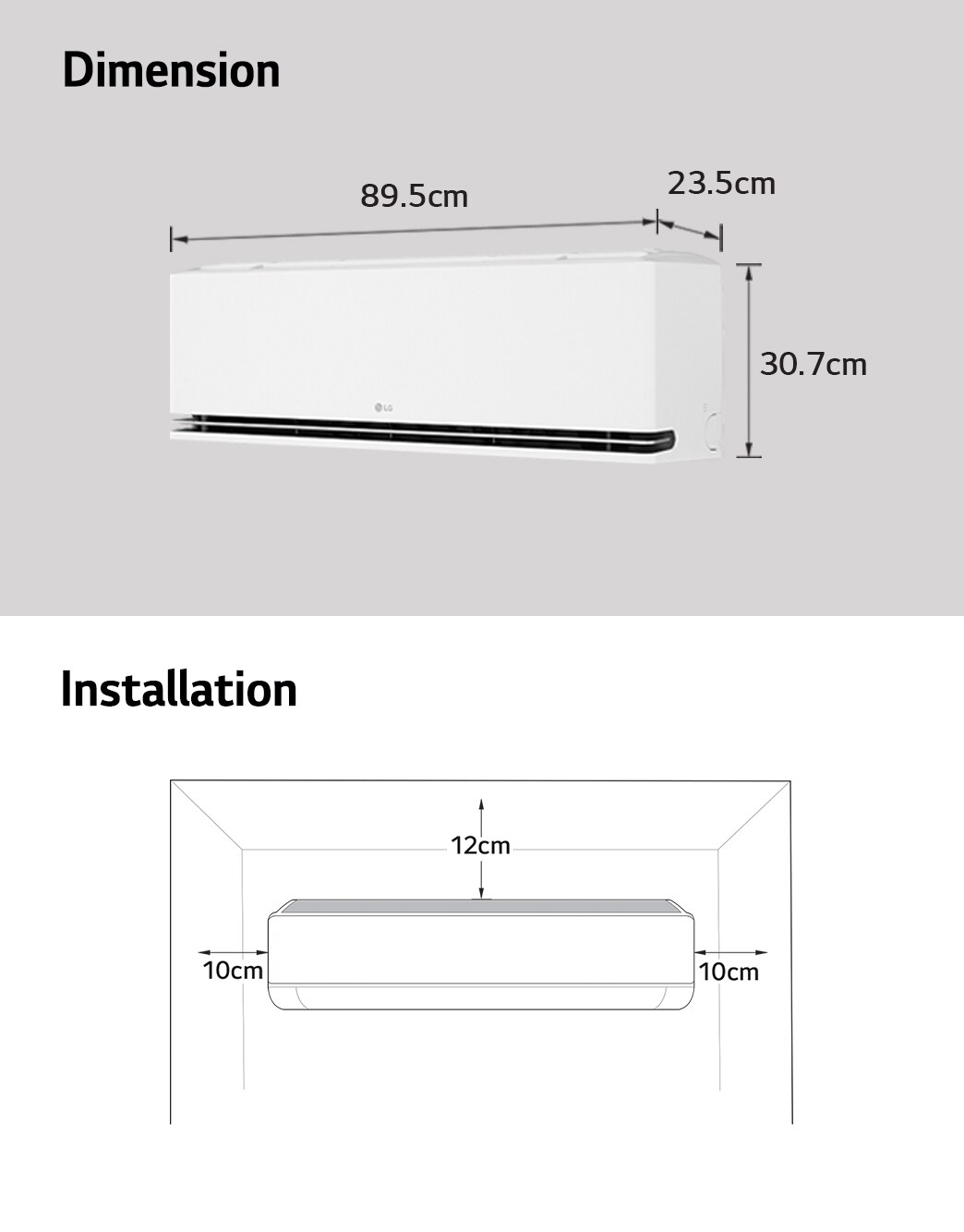 3.5kW DUALCOOL AI Air Deluxe Single Split AC - H12S1DA.NS1 | LG NL