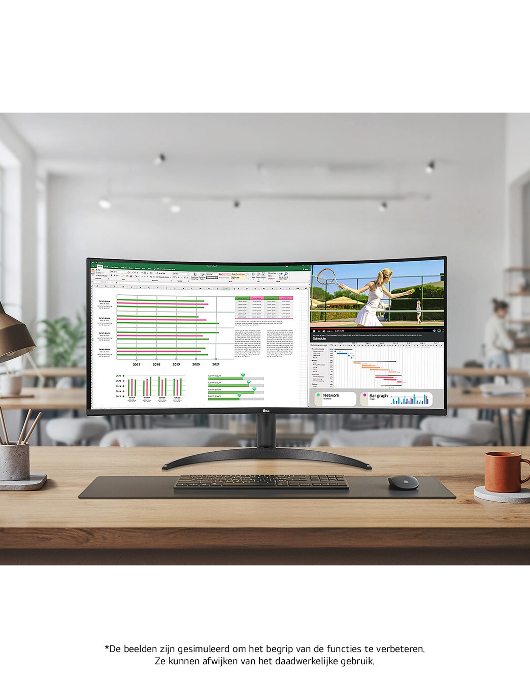 34" LG UtraWide™ Curved QHD Monitor met FreeSync™ - 34WR50QK-B | LG ...