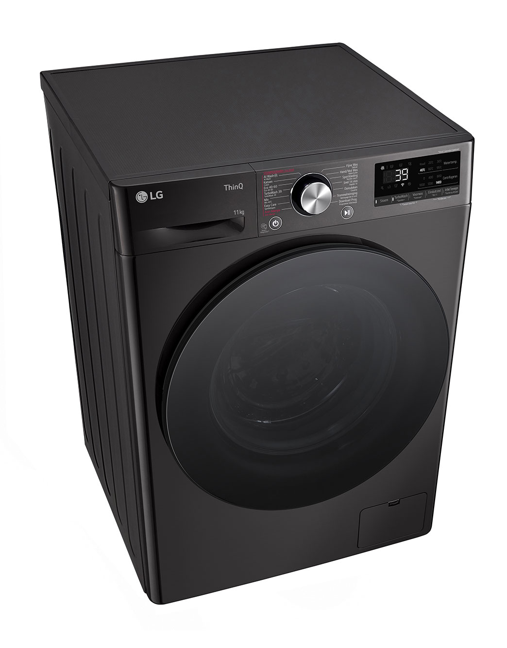 11kg Wasmachine F4WR7011SYB + 9kg Droger RH90V9ZVEN Zwart | LG NL