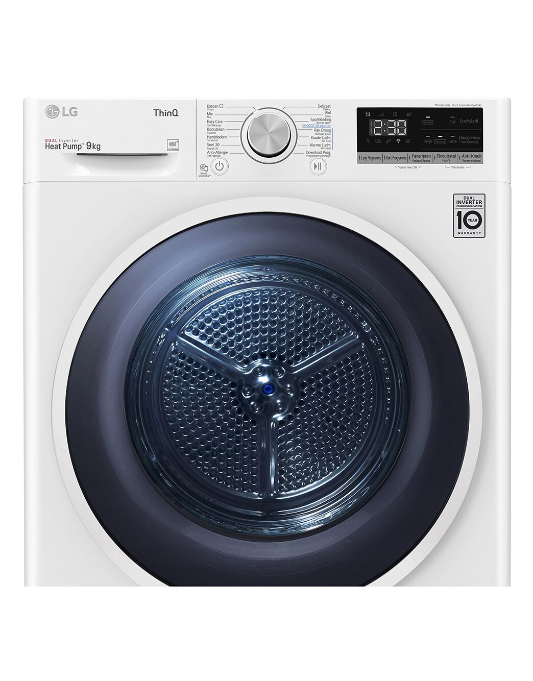 9kg Warmtepomp droger Wit | RH90V5AV6N | LG Nederland