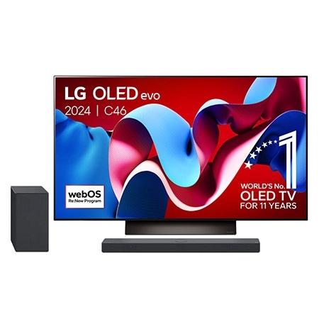 55 Inch LG OLED evo C4 4K Smart TV OLED55C4 & DSC9S 3.1.3 channel ...