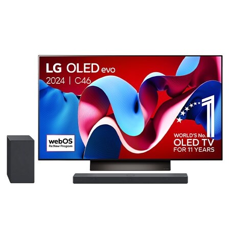 77 Inch LG OLED evo C4 4K Smart TV OLED77C4 & DSC9S 3.1.3 channel ...
