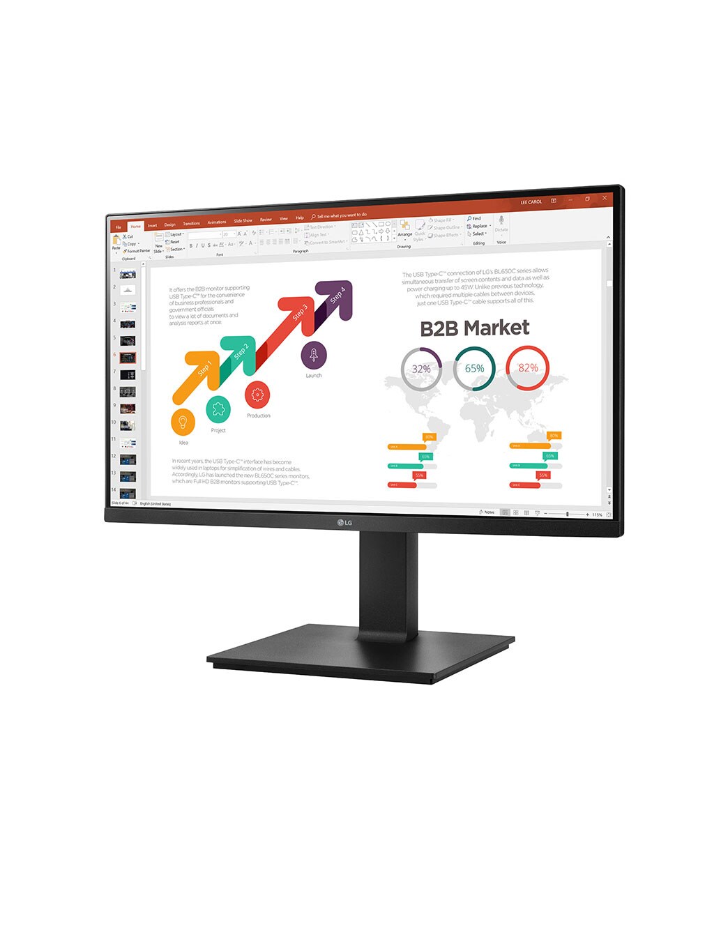23.8-inch Full HD (1920x1080) IPS-monitor - 24BP450Y-B | LG NL