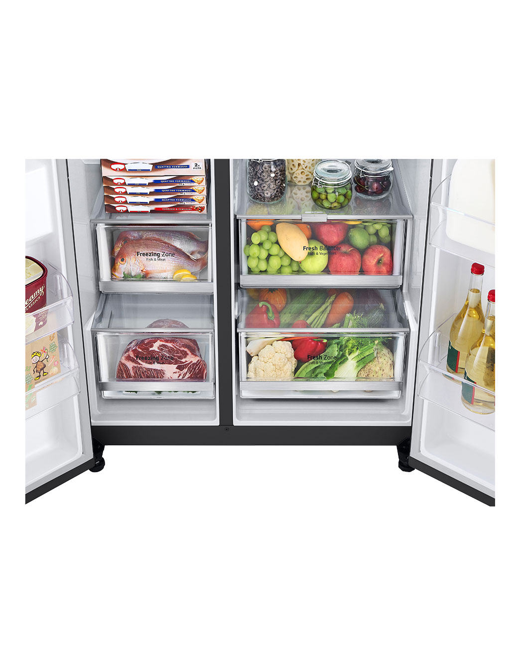 635L Side by Side Fridge - Plumbed - GS-L600MBL | LG NZ