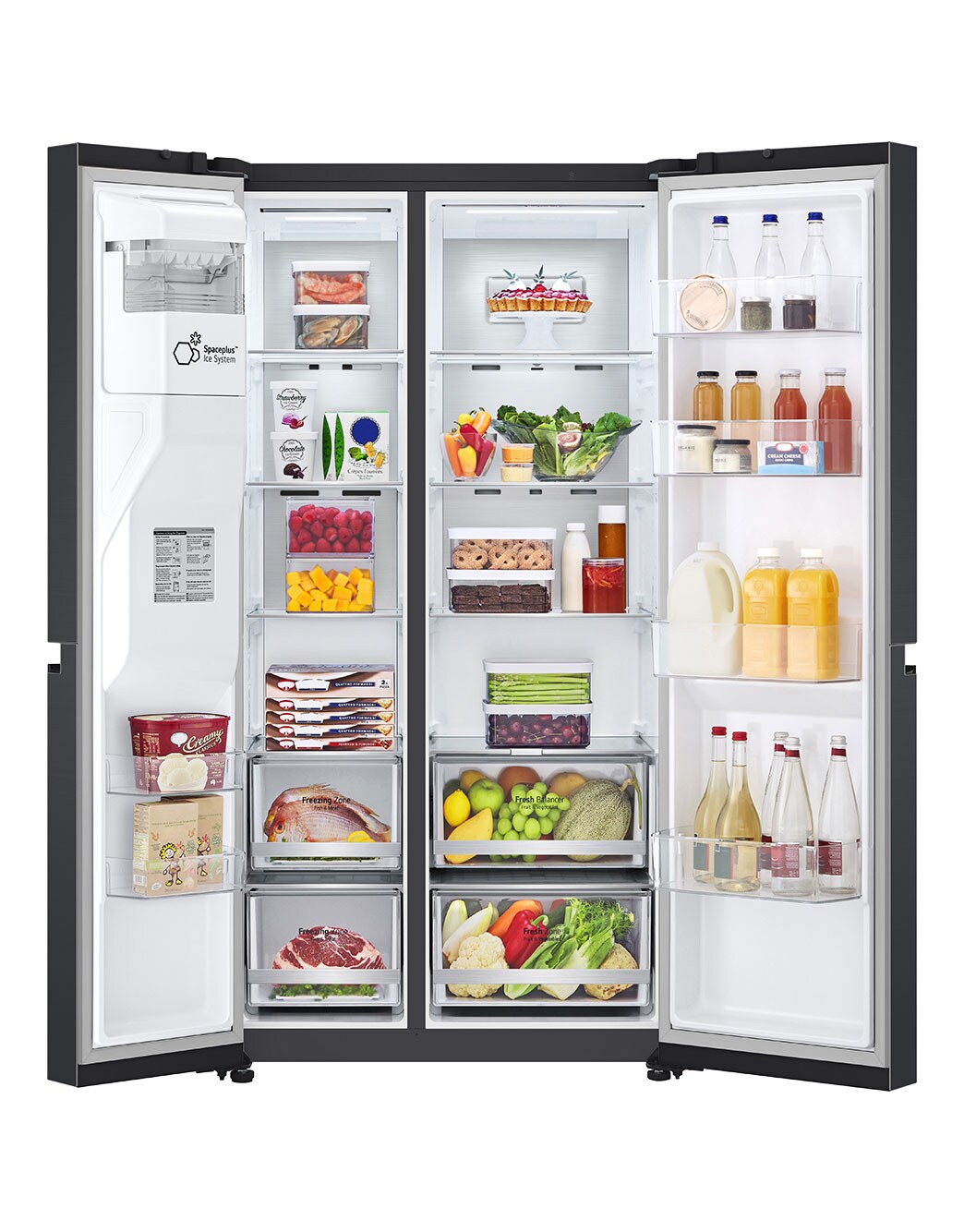 635L Side by Side Fridge - Plumbed - GS-L600MBL | LG New Zealand