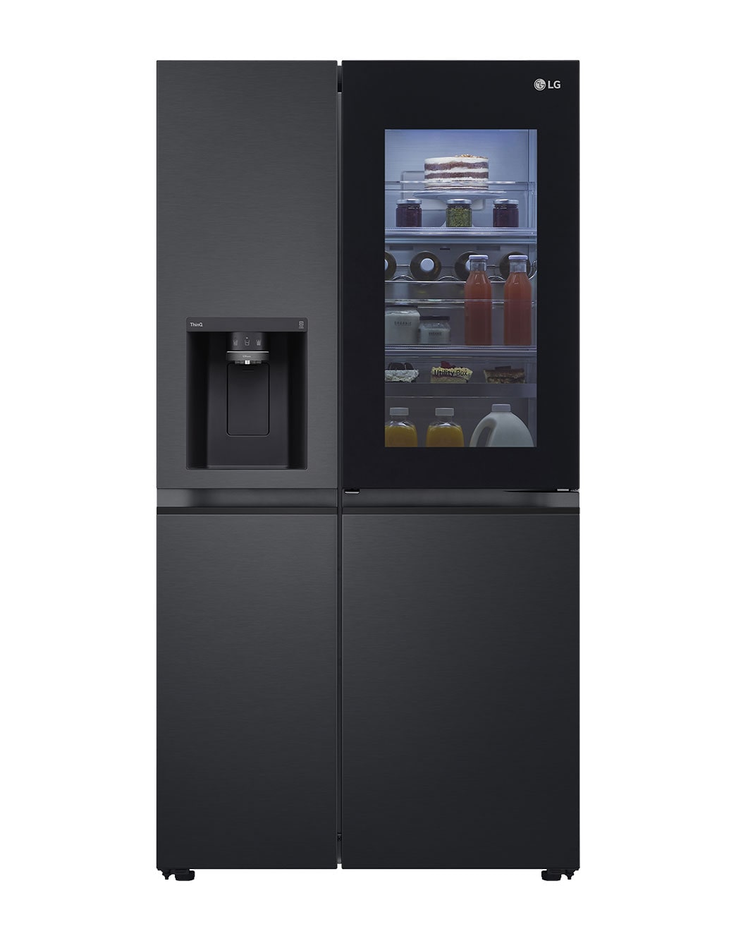 635L Side by Side Fridge - InstaView® - GS-V600MBLC | LG NZ