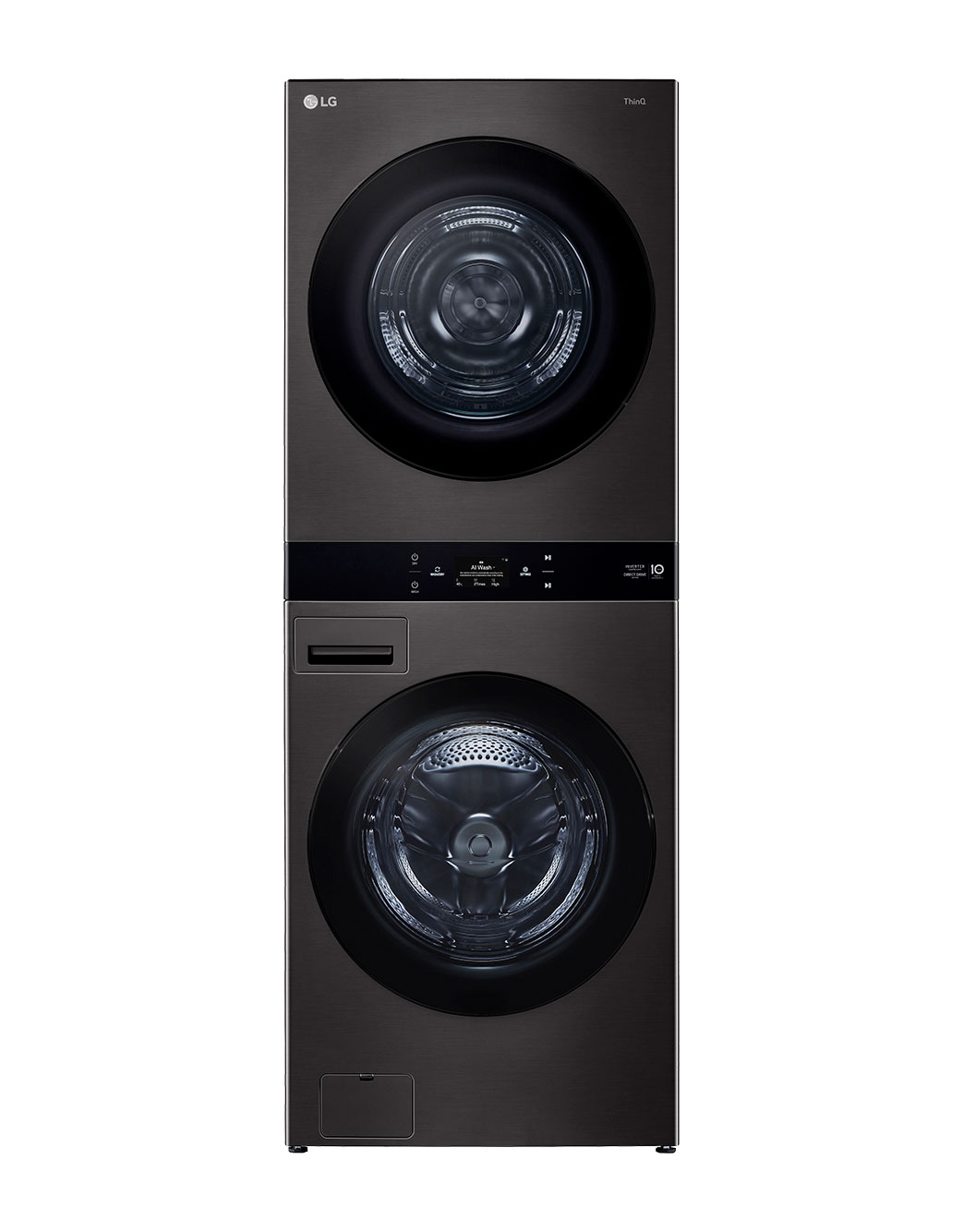 19/10kg WashTower™ Stacked Washer Dryer Black | LG NZ