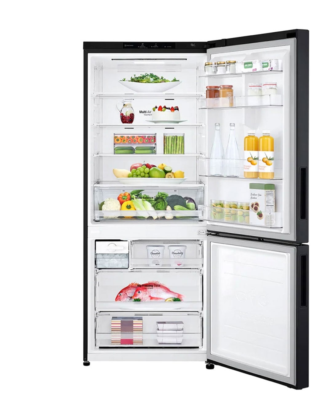 420L Bottom Mount Fridge in Black Finish - GB-455BLE | LG NZ