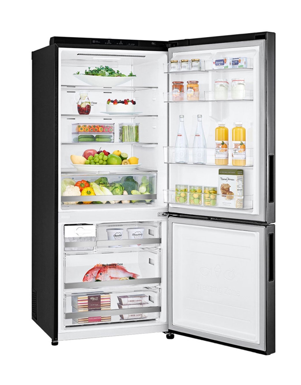 420L Bottom Mount Fridge with Door Cooling in Stainless Finish - GB ...
