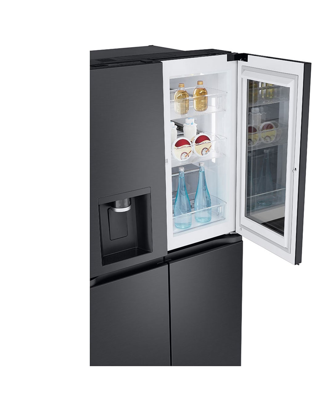 847L French Door Fridge in Matte Black Finish - GF-V900MBLC | LG NZ