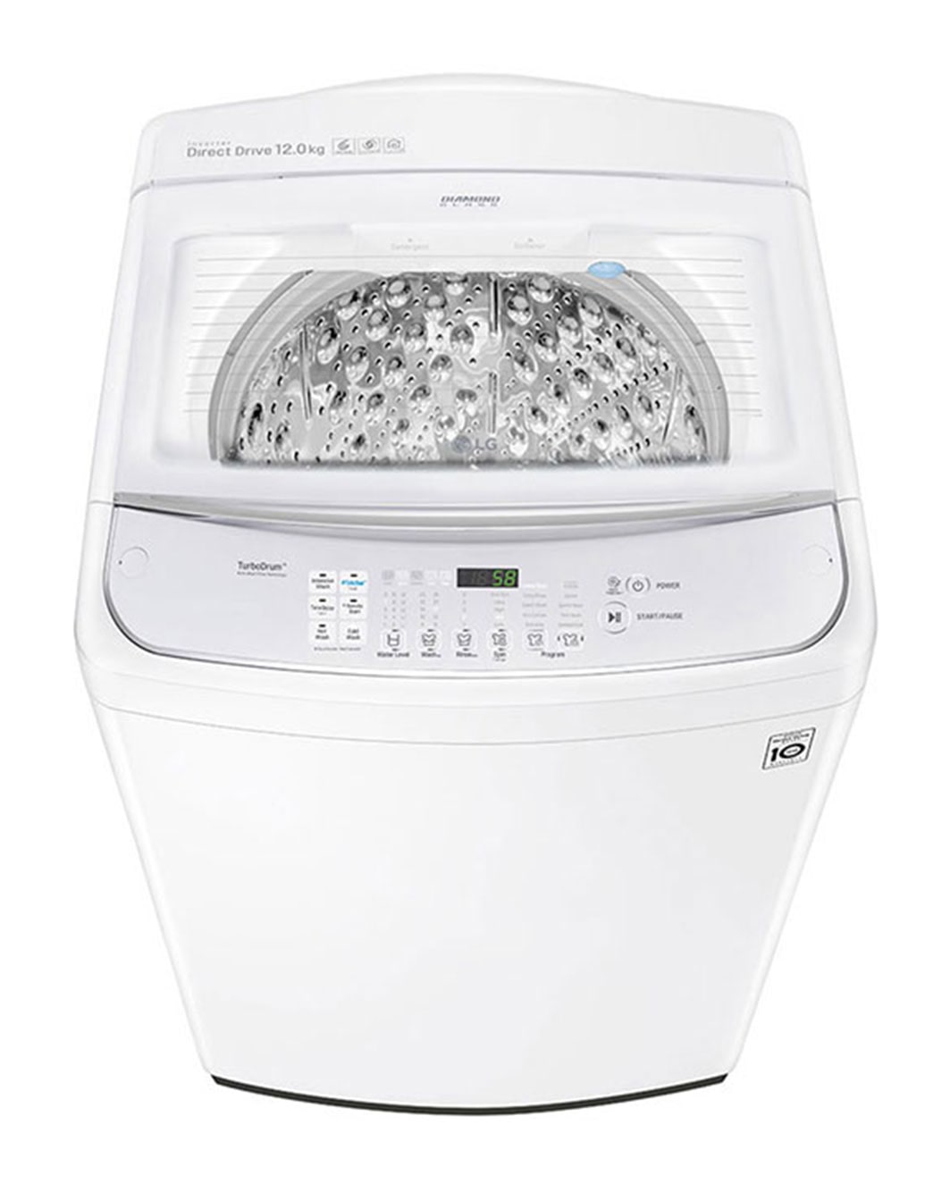 12kg Top Load Washing Machine with TurboClean3D™ - WTG1234WF | LG NZ