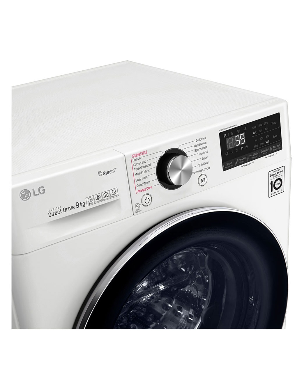 9kg Front Load Washing Machine with Steam⁺ - WV9-1409W | LG New Zealand