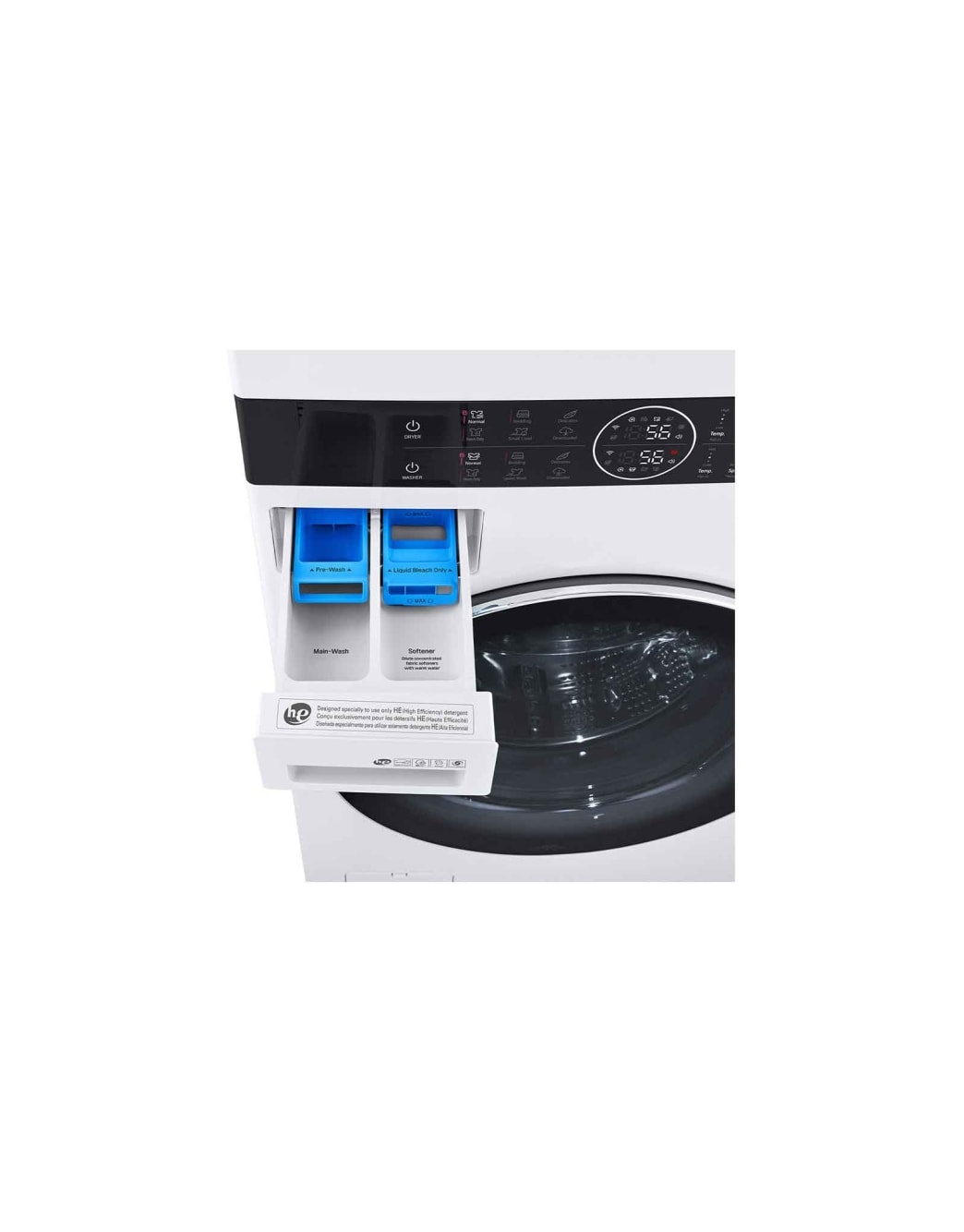 17kg WashTower™ Stacked Washer Dryer - WWT-1710W | LG NZ