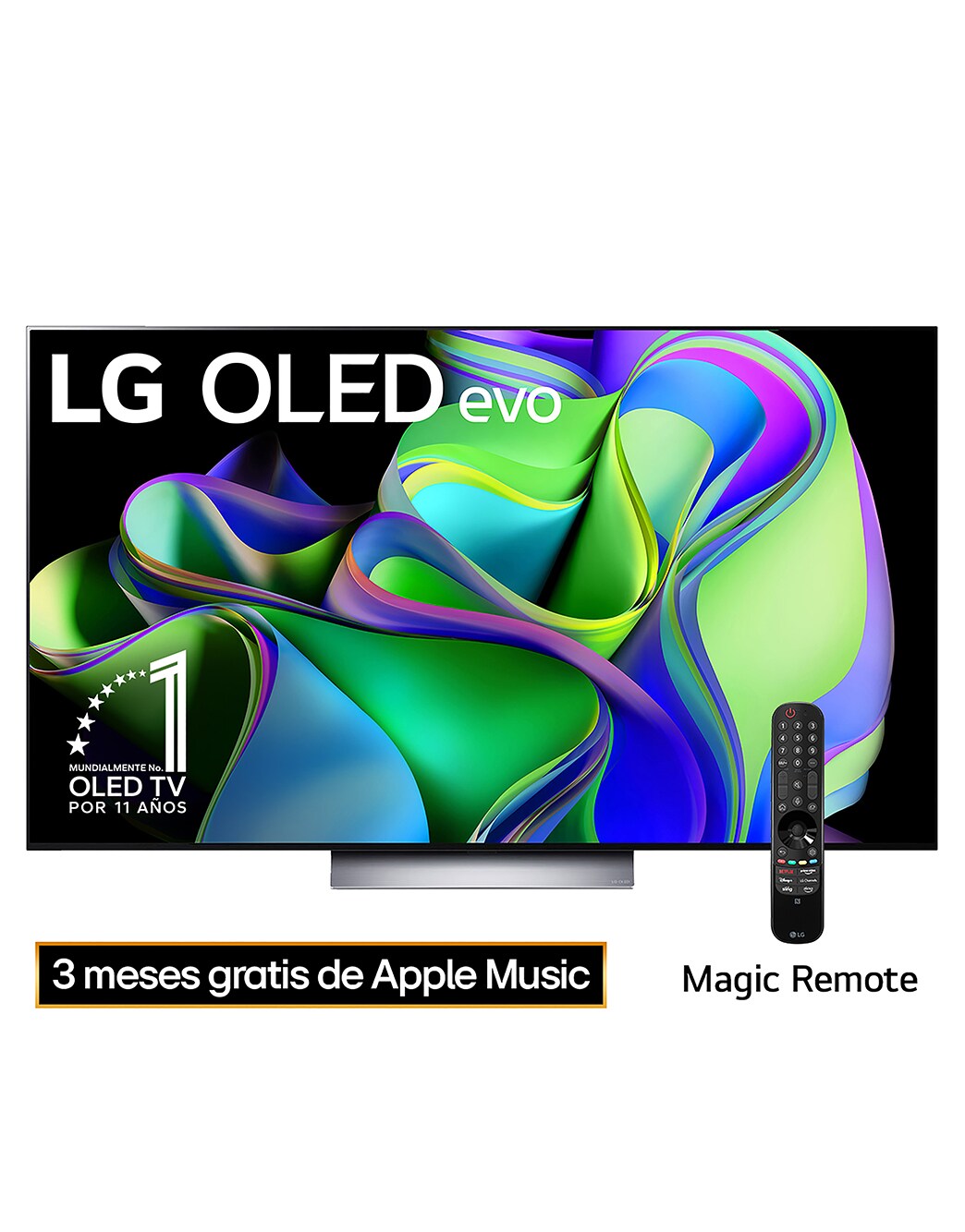 Pantalla LG OLED evo 65'' C3 4K SMART TV con ThinQ AI - OLED65C3PSA | LG PA