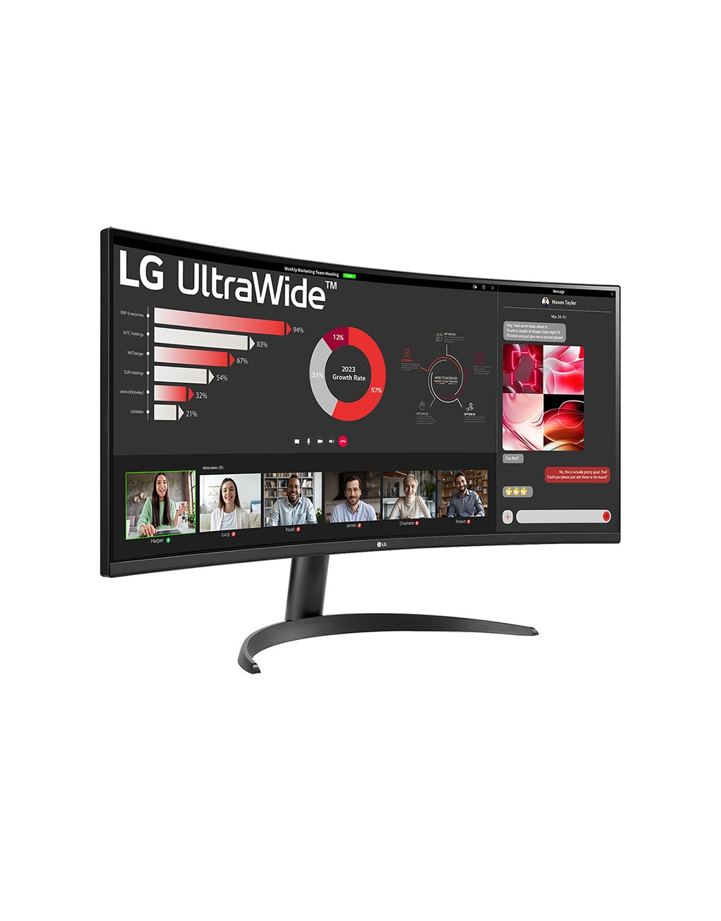 Monitor curvo UltraWide™ WQHD HDR 10 de 34" y 100 Hz con AMD FreeSync ...