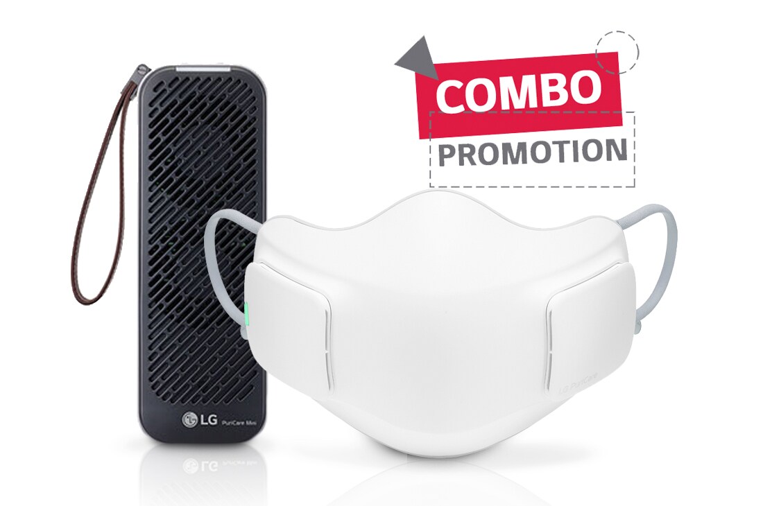Purificador de aire facial + Purificador portátil - AP300AWFA | LG PA