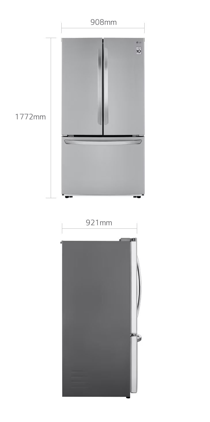 Refrigeradora French Door GM78BGS ThinQ™ | LG PA