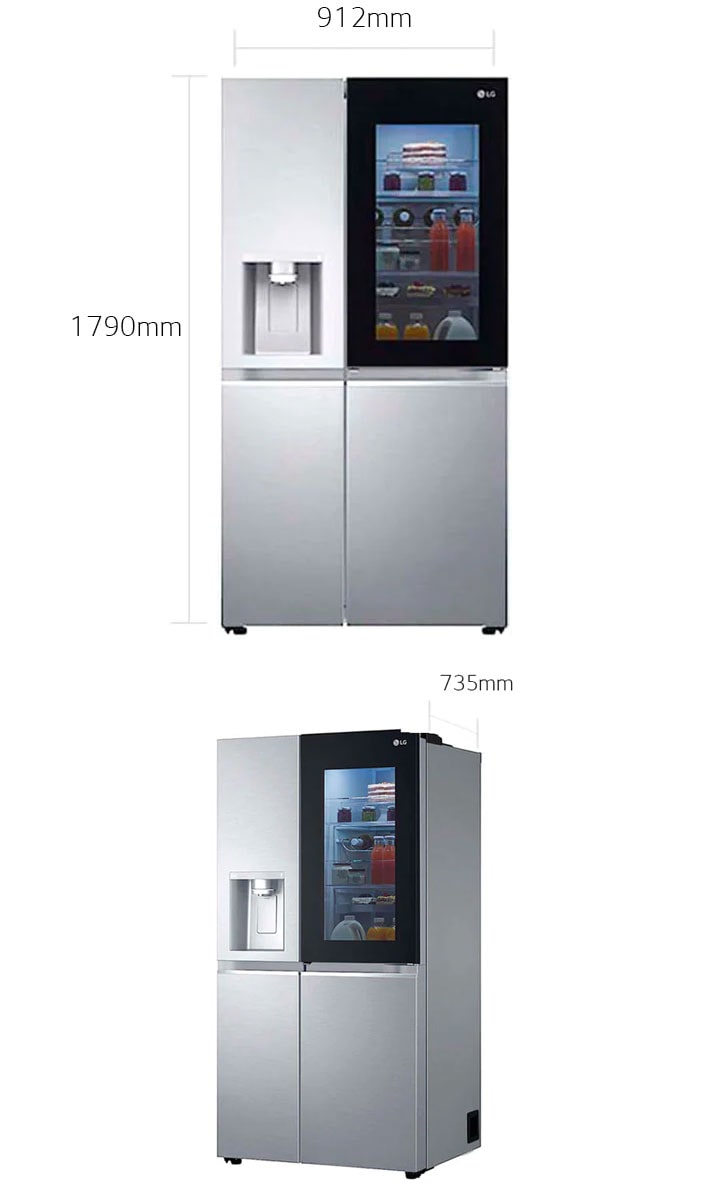 Refrigeradora SidebySide InstaView™ 23.8 pᶟ LG LS66SXSC | LG PA
