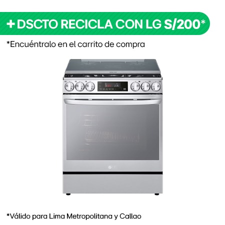 Cocina LG Instaview, 164L horno, ThinQ - LRGL5847S | LG PE