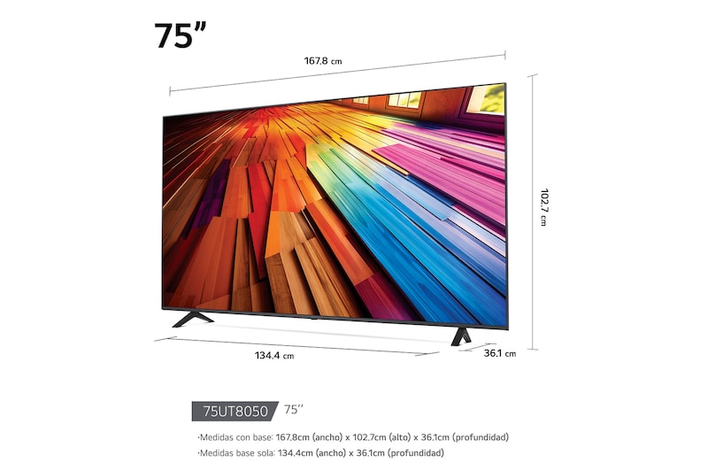 75" LG UHD UT80 4K Smart TV 2024 - 75UT8050PSB | LG Perú