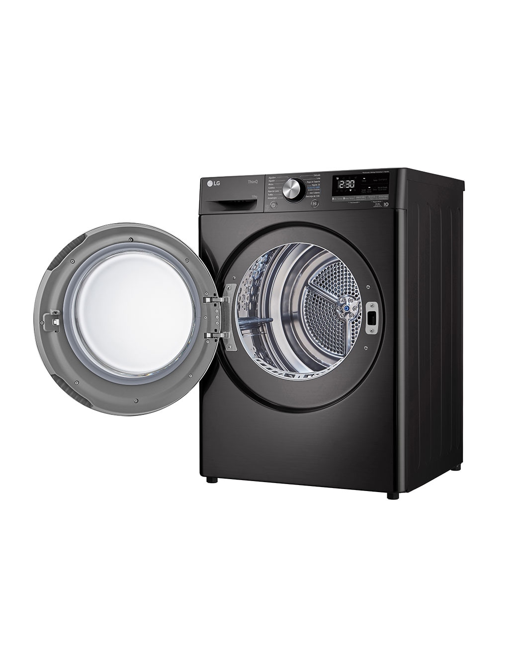 Secadora LG 10Kg, carga frontal conectividad WiFi, Negro acero ...