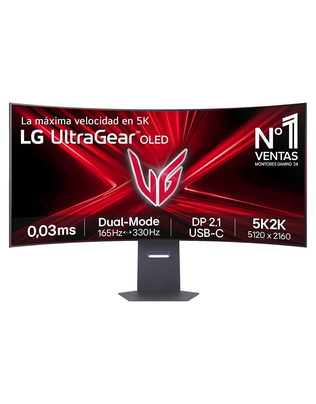 Monitor curvo inteligente para juegos LG UltraGear™ OLED WQHD de 45 ...