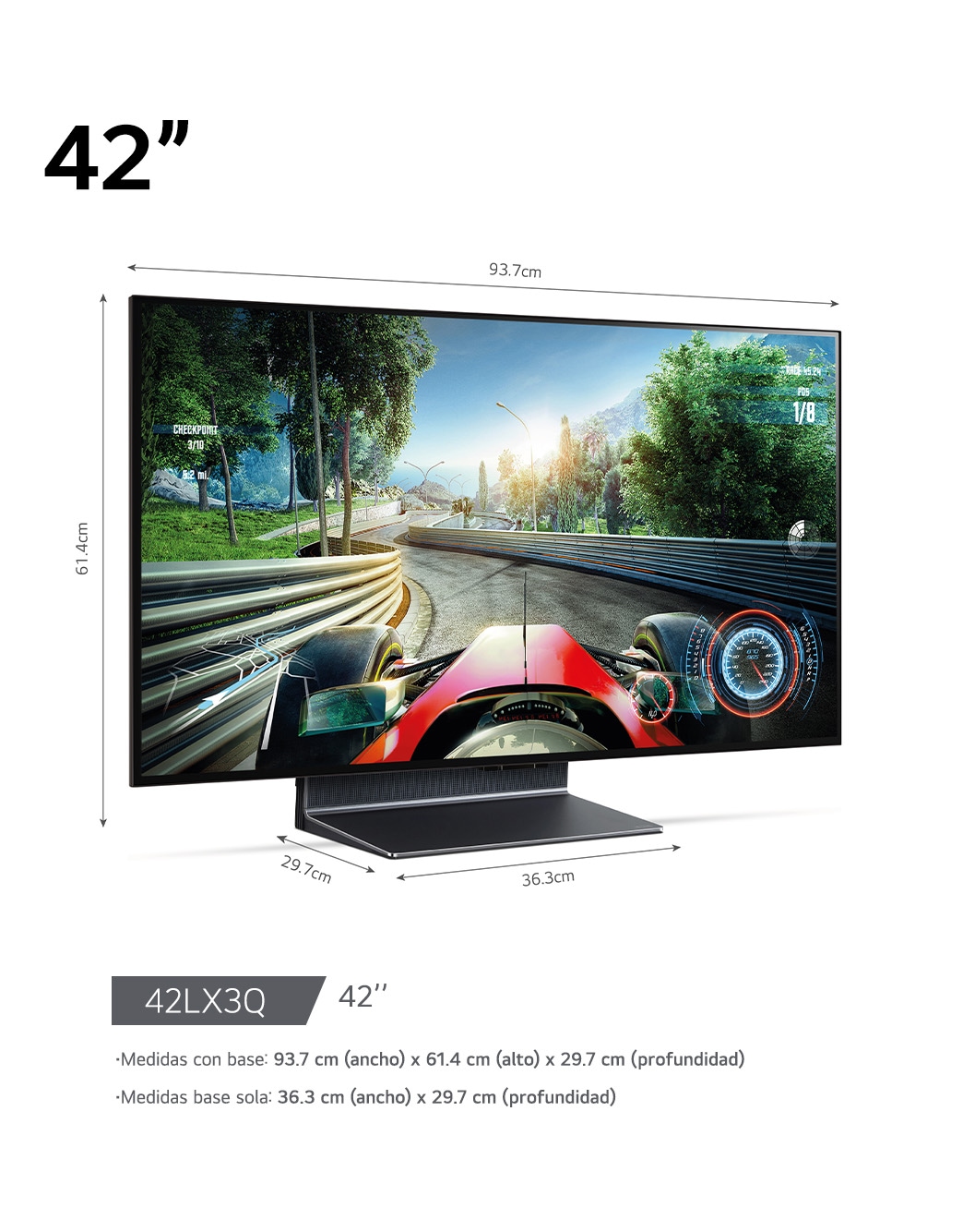 LG OLED TV 42'' FLEX LX3 Smart TV con ThinQ AI (Inteligencia Artificial ...