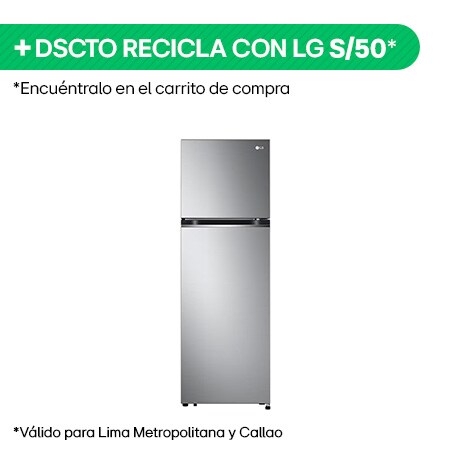 Refrigeradora Top Freezer 264L- GT26BPP | LG PE