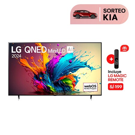 86 Smart TV LG QNED MiniLED AI QNED90 4K de pulgadas 2024 - 86QNED90TSA ...