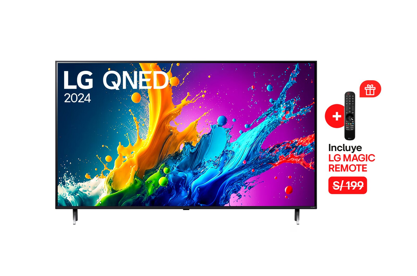 55 Smart TV LG QNED AI QNED80 4K de pulgadas 2024 - 55QNED80TSA | LG PE