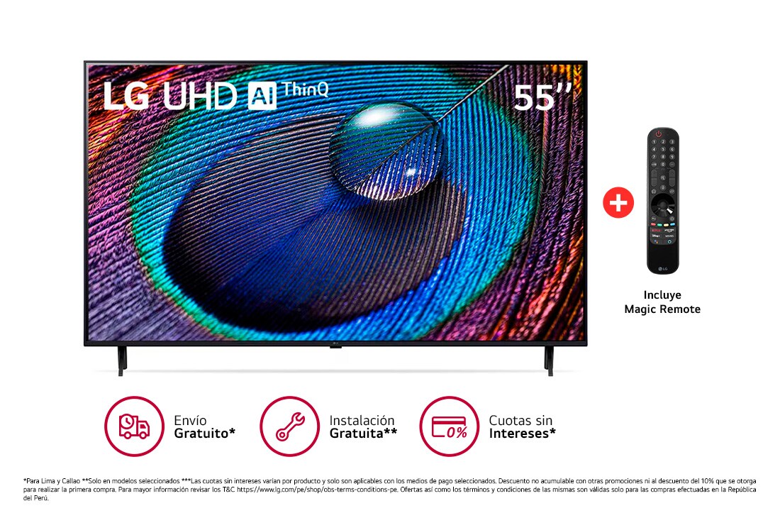 LG UHD 55" UR9050 4K Smart TV con ThinQ AI (Inteligencia Artificial ...