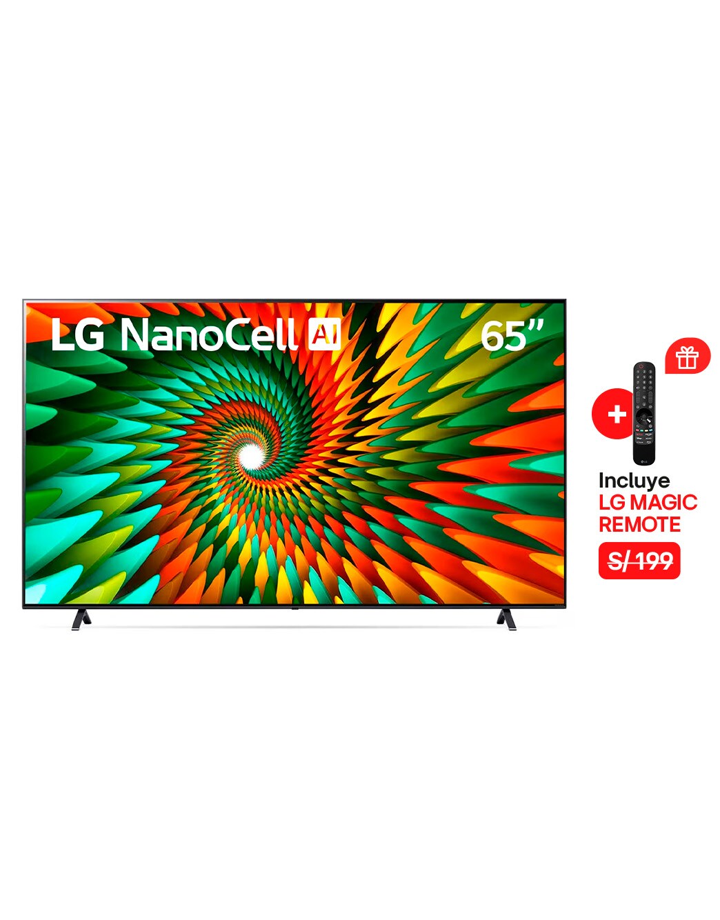 LG NanoCell 65" NANO77 4K Smart TV con ThinQ AI (Inteligencia ...