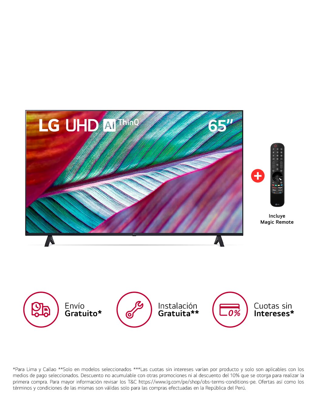 LG UHD 65" UR8750 4K Smart TV con ThinQ AI (Inteligencia Artificial ...