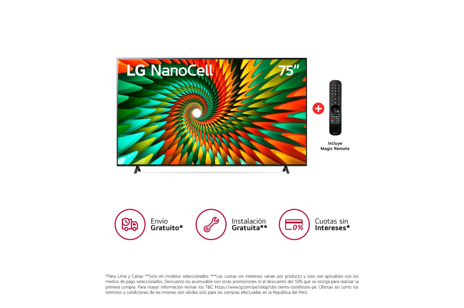 LG NanoCell 75" NANO77 4K Smart TV con ThinQ AI (Inteligencia ...
