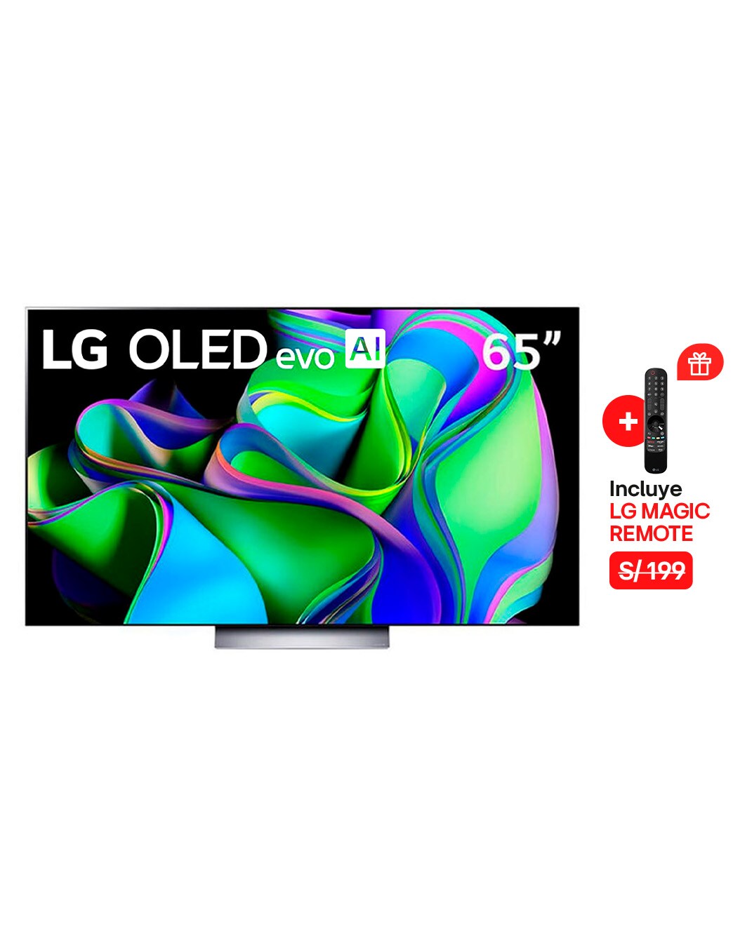LG OLED evo 65" C3 4K Smart TV con ThinQ AI (Inteligencia Artificial ...