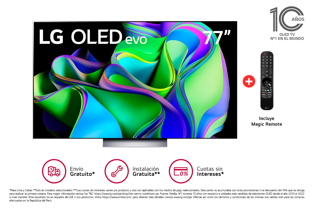 LG OLED evo 77" C3 4K Smart TV con ThinQ AI (Inteligencia Artificial ...