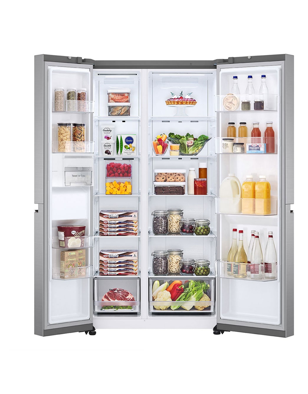 24.5 Cu. Ft. Side by Side Refrigerator with LINEAR Cooling™ | LG PH