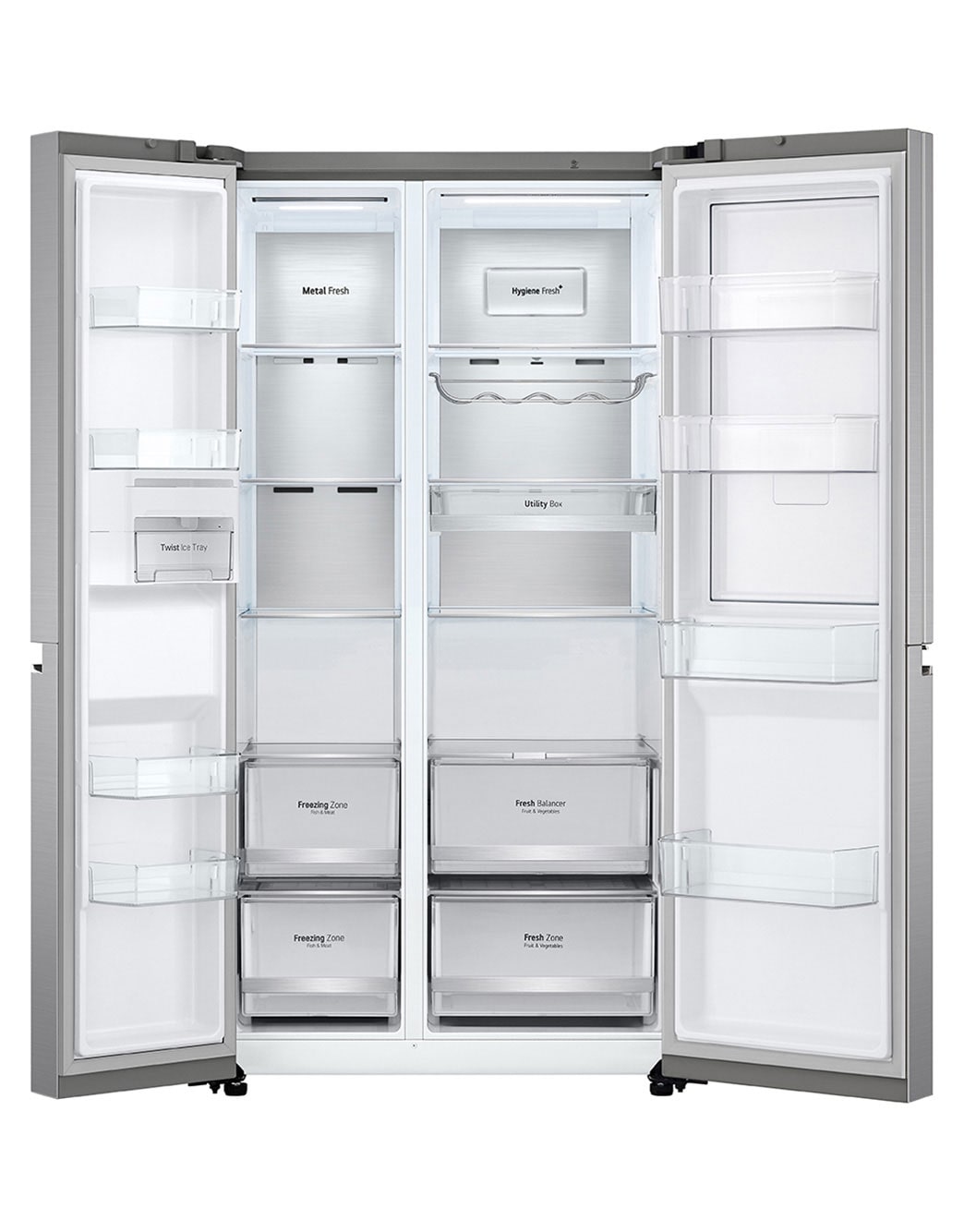 24.5 Cu. Ft. Door-in-Door™ Side-by-Side Refrigerator in Noble Steel ...