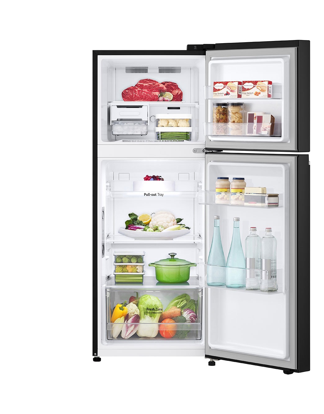 9 Cu. Ft. Top Freezer Refrigerator in Black Steel - RVT-B093BS | LG PH