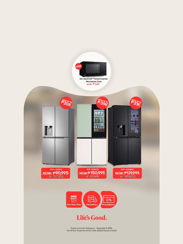 French door microwave bundle