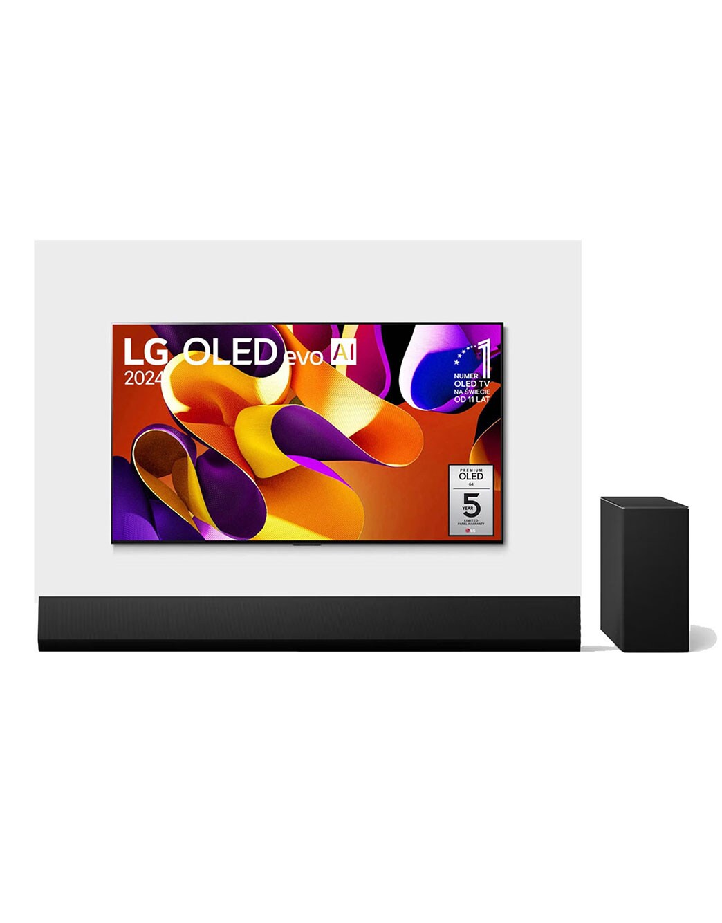 Oferta w zetawie: telewizor 65" OLED evo AI OLED65G4 z soundbarem ...