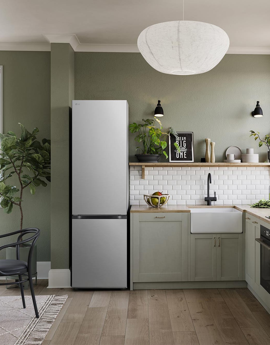 Oszczędna lodówka LG DoorCooling+™ GBV3200CPY | LG Polska