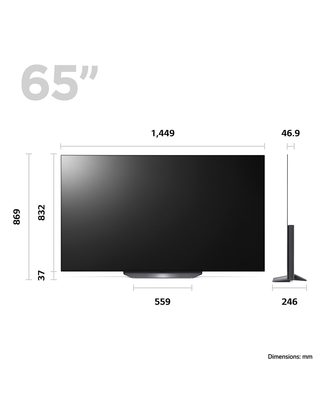 Telewizor LG 65” OLED 4K Smart TV ze sztuczną inteligencją, 120Hz ...