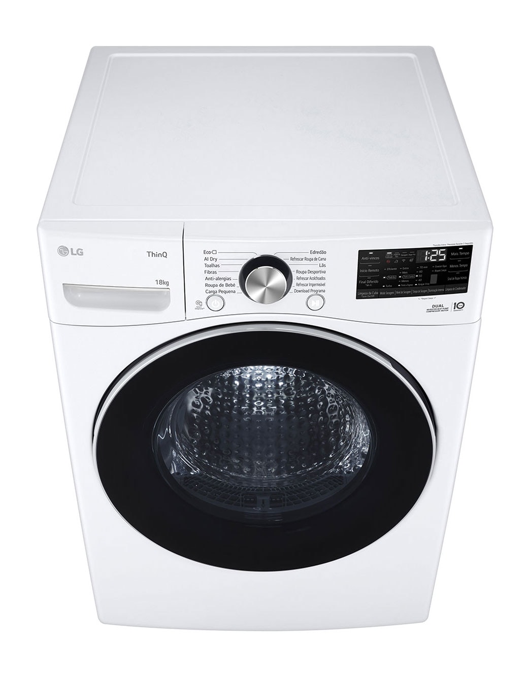 Máquina de Secar Roupa LG DUAL Inverter HeatPump Branca 18kgs RH18U8AVCW | LG PT